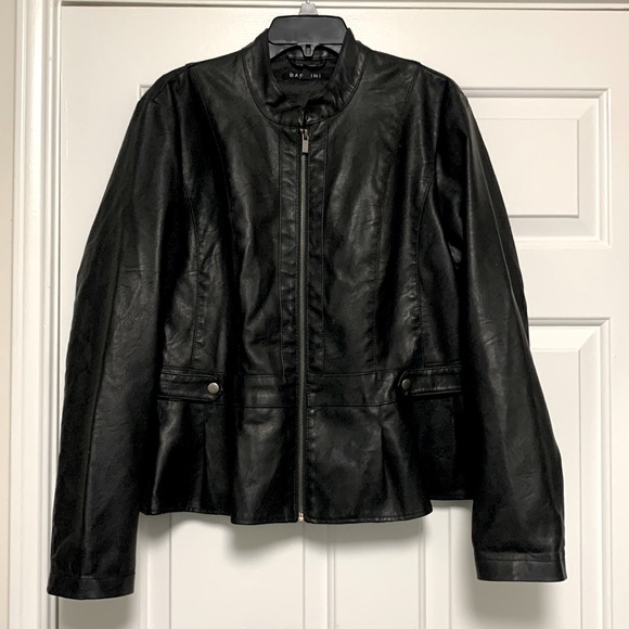Baccini | Jackets & Coats | Baccini Faux Leather Jacket Women ...